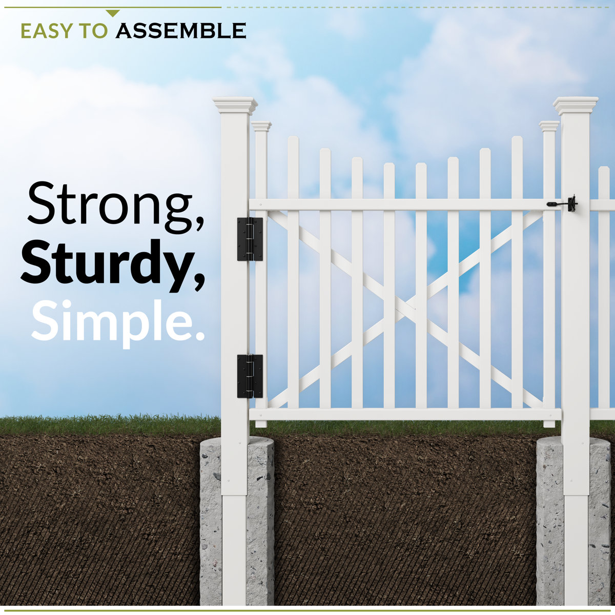 Zippity Outdoor Products 3.8ft H x 4.1ft W (1 Gate) Zippity Manchester ...