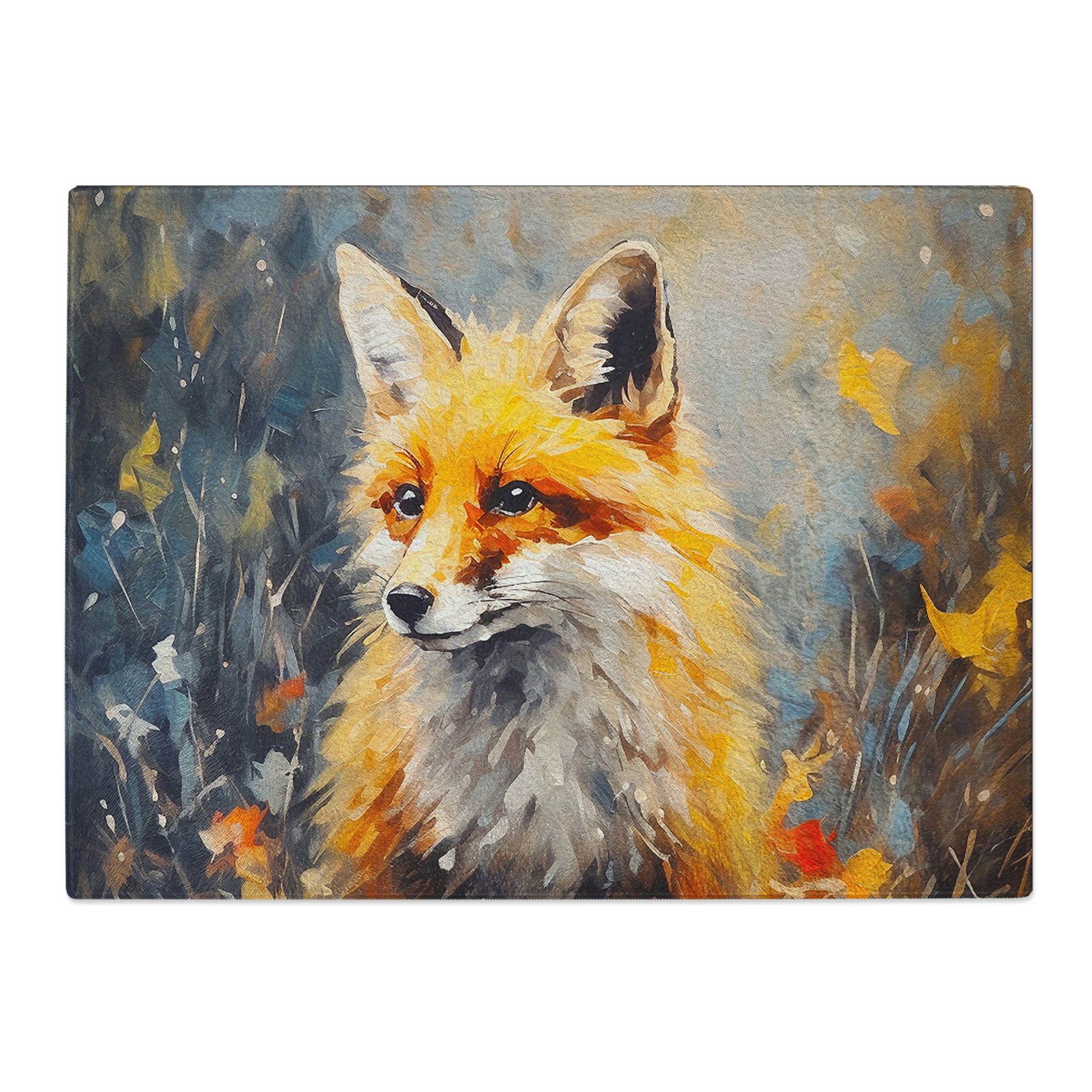 17 Stories Fox Impressionism Art Glass Chopping Board | Wayfair.co.uk