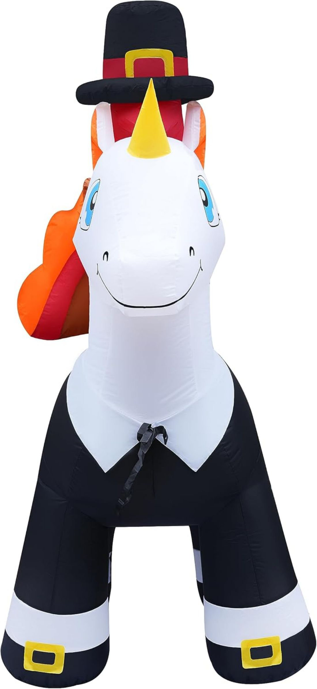 MEMOKY Thanksgiving Inflatables 5Ft Turkey & Pilgrim Unicorn. Large ...