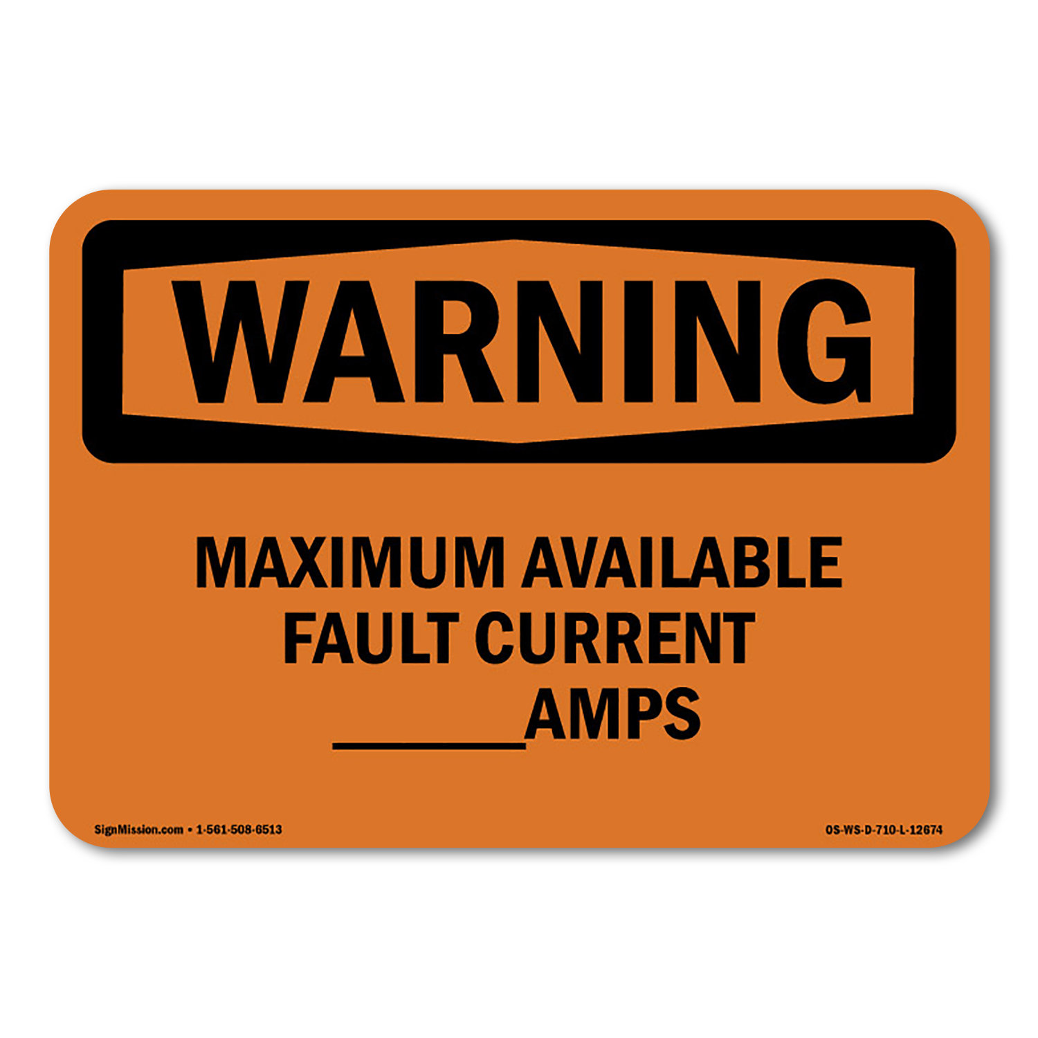 SignMission Maximum Available Fault Current____Amps Decal 7" X 5" | Wayfair
