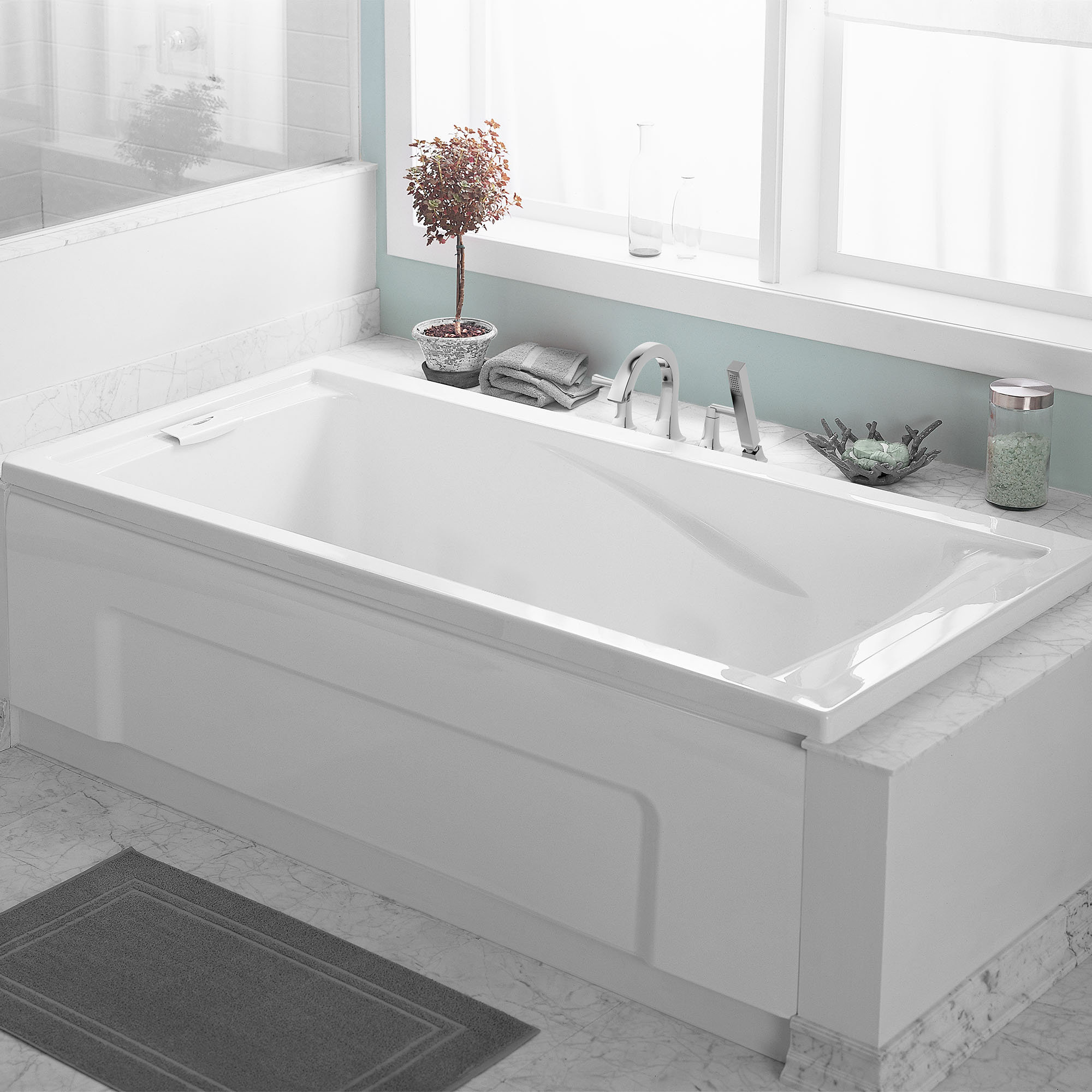 American Standard Evolution 60'' x 36'' Drop-In Soaking Acrylic Bathtub ...