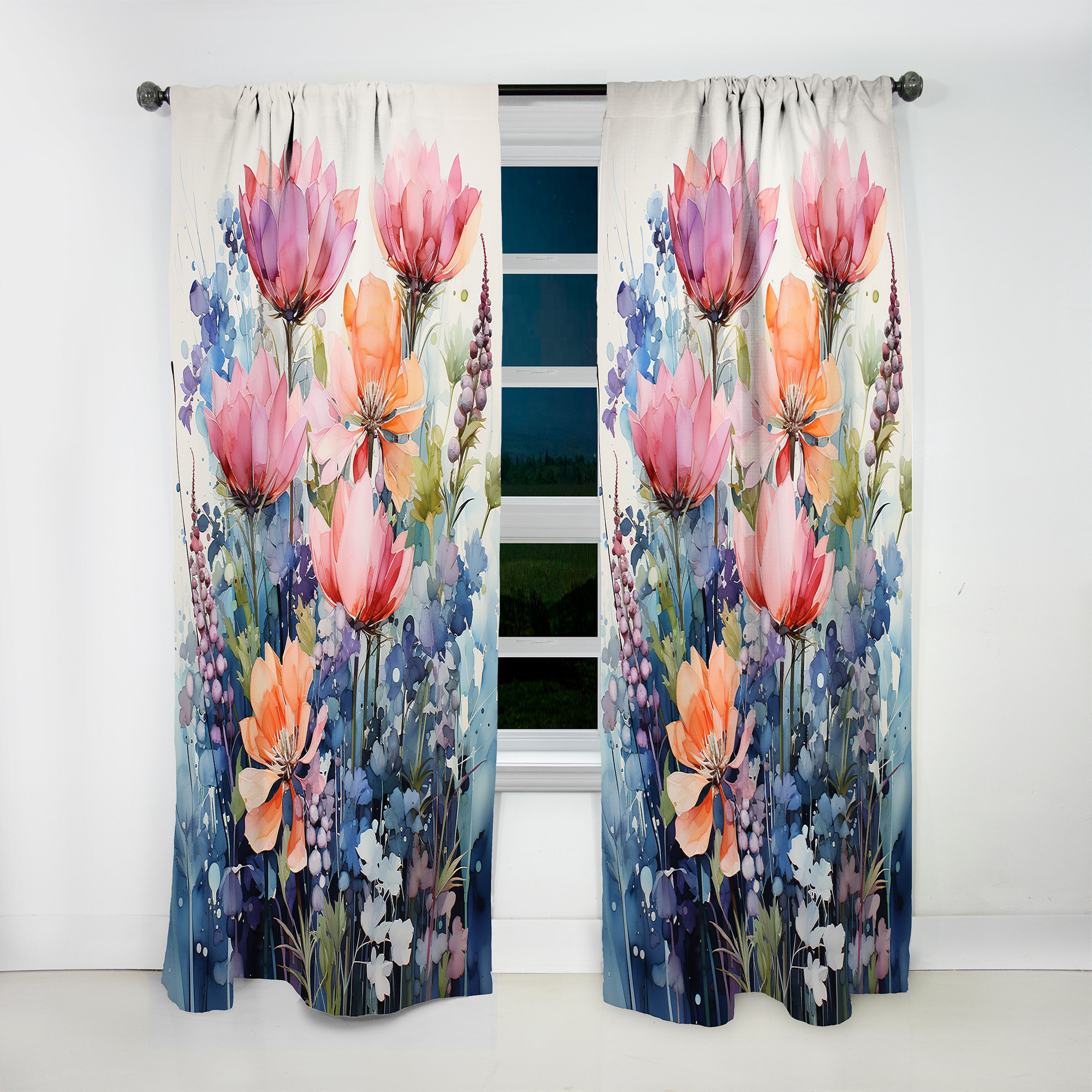 East Urban Home Katharine Blue Bonnets Multicolored Collage I - Blue ...