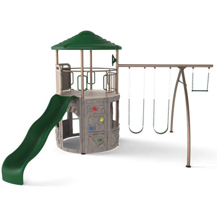 Lifetime Adventure Lifetime Metal Swing Set with 2 Swing(s) , 1 Slide(s ...