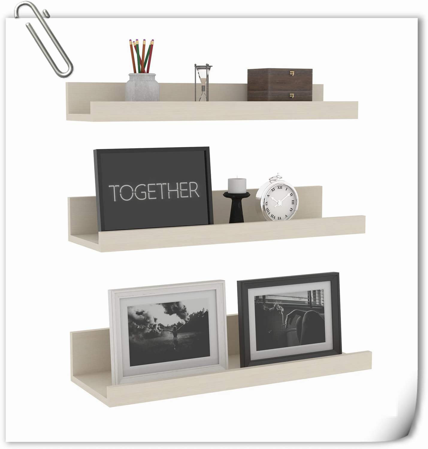Latitude Run® Chakera 3 Piece Wood Floating Shelf | Wayfair