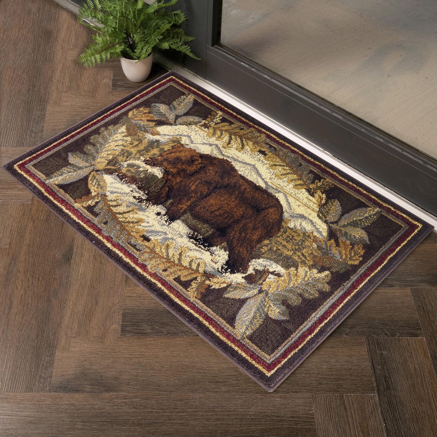 Millwood Pines Hunting Bear River Rug Vibrant Colors and Cozy Textures ...
