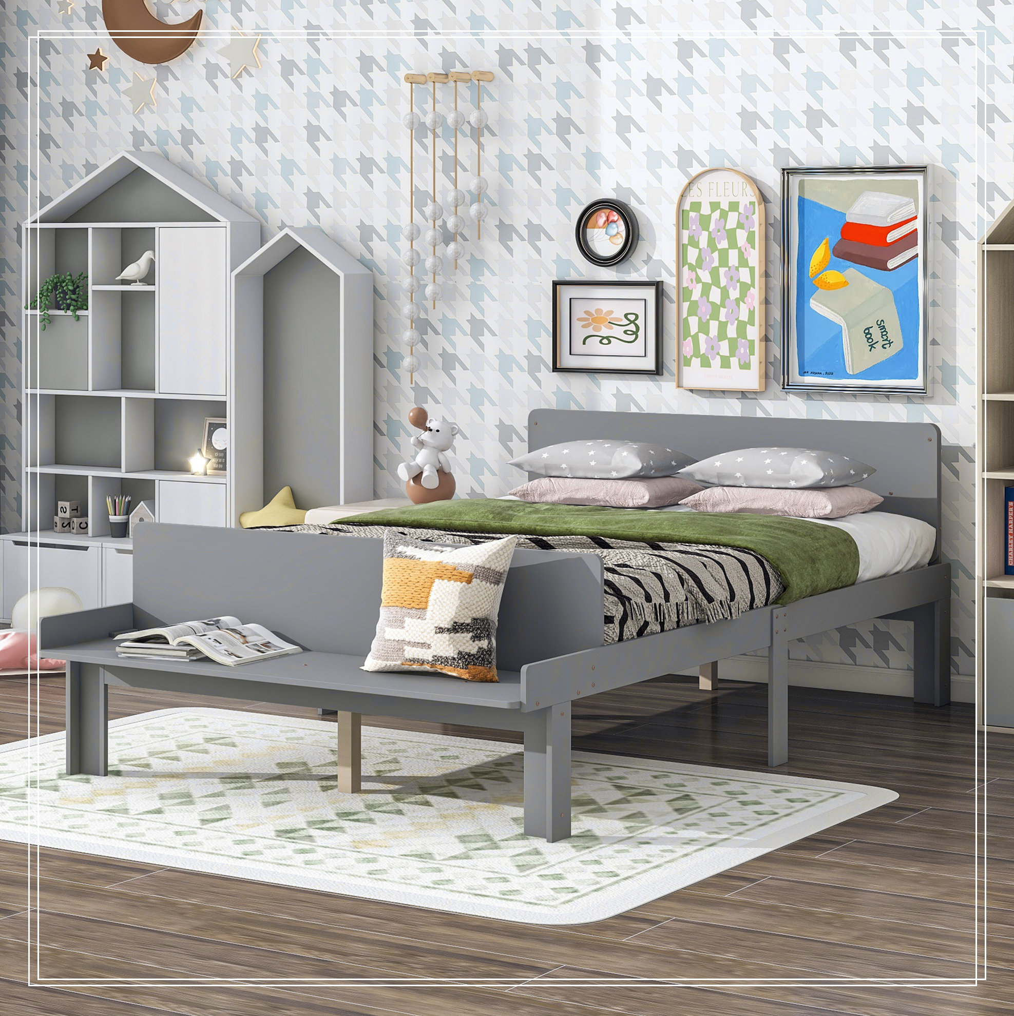 Red Barrel Studio® Bed With Footboard Bench Stylish Design Solid ...