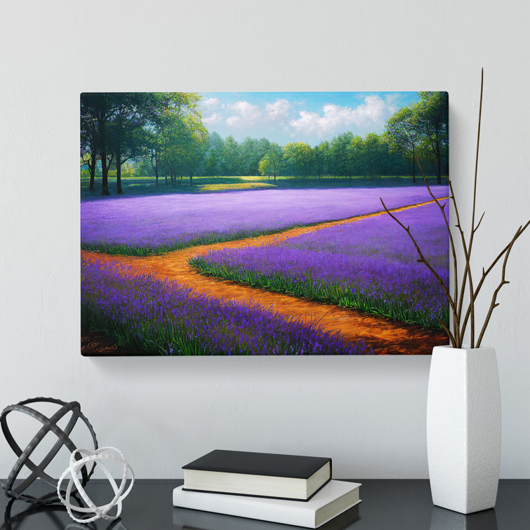 ClassicLiving Stunning Bluebell Field - Wrapped Canvas Graphic Art ...