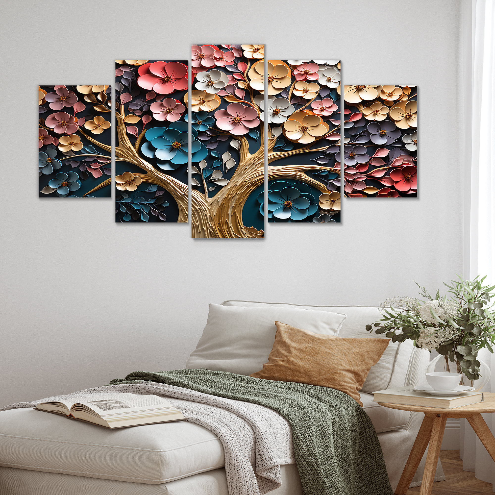 Lark Manor™ Colorful Golden Orchid Tree Garden Of Branches I - Tree ...