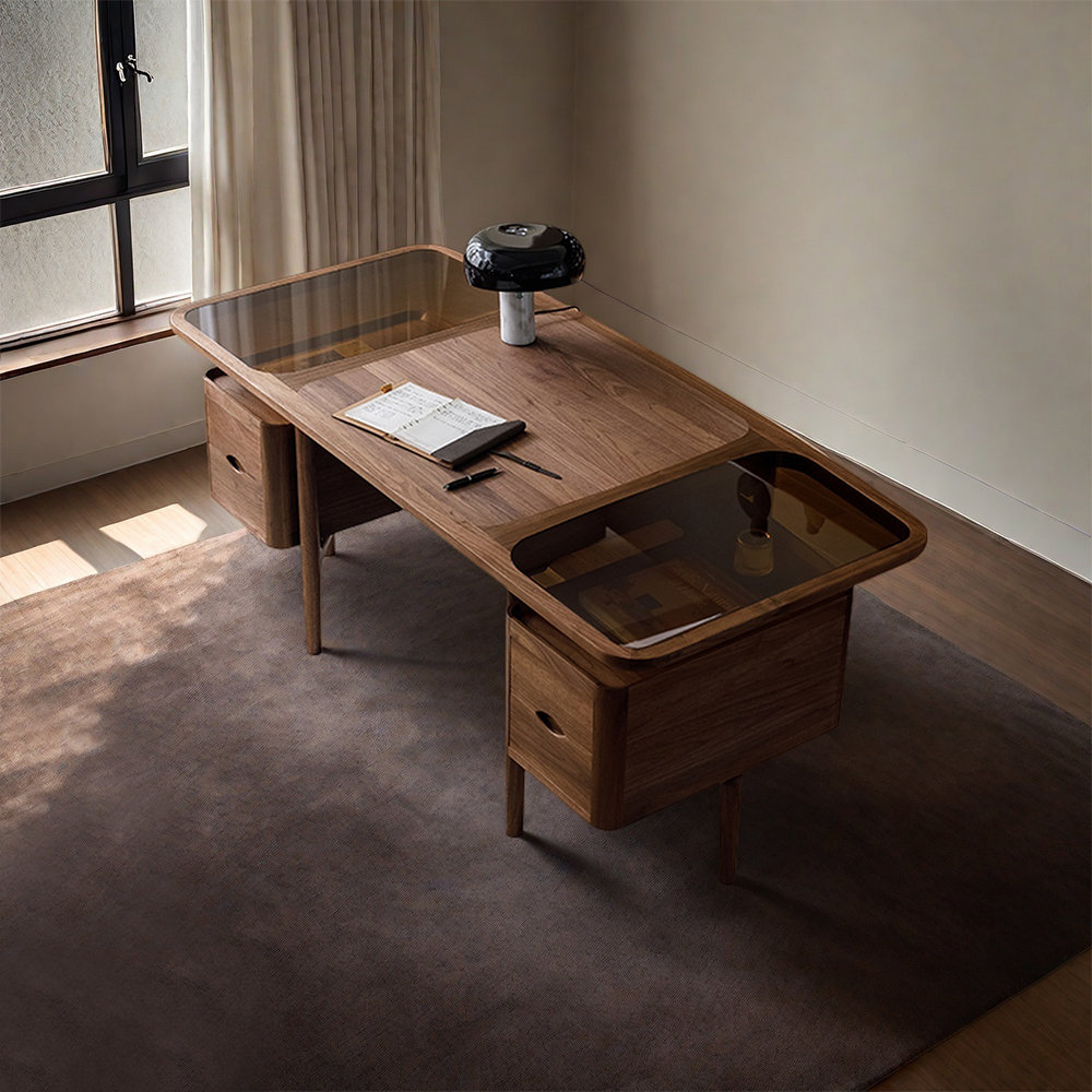 Hokku Designs American style light luxury grand desk | Wayfair