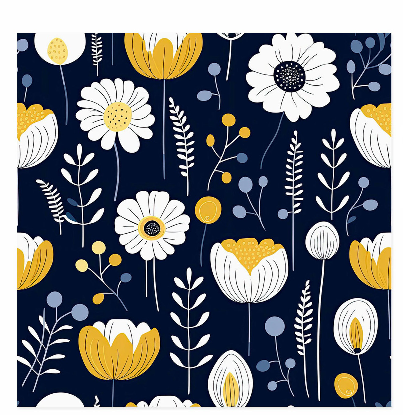 Winston Porter Botanical Scandinavian Flower Pattern VI Scandinavian ...