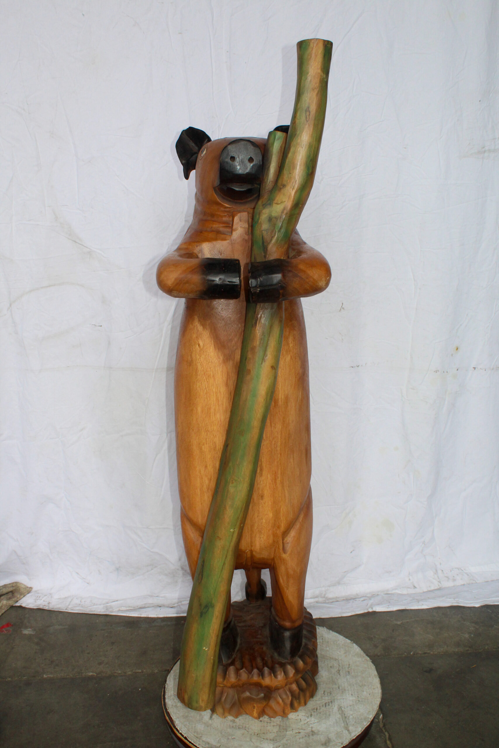 Nifao Collection Wooden Giant Standing Pig Statue 25" x 16" x 65"H ...