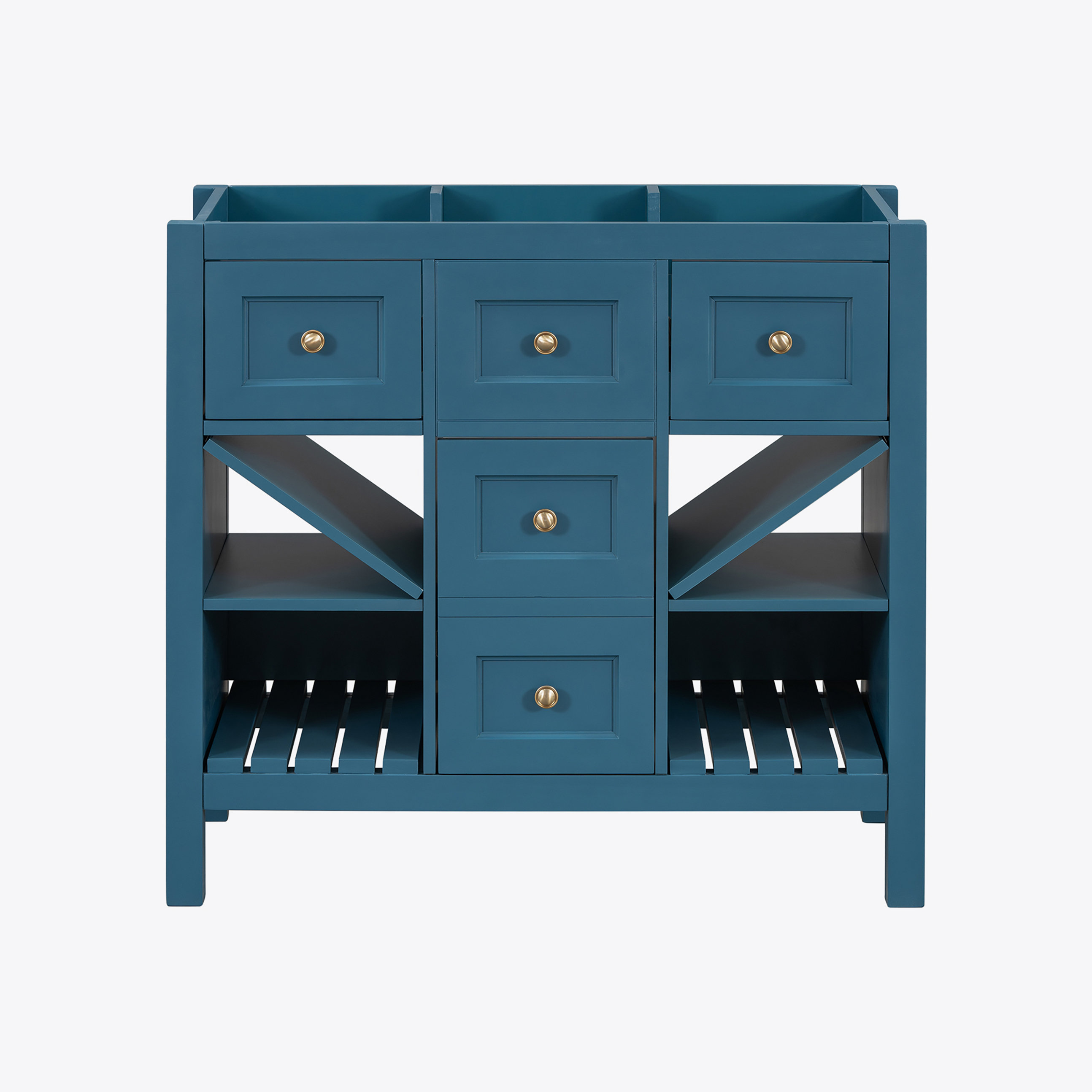 Farm on table 36'' Bathroom Vanity without Sink, Solid Wood Frame ...