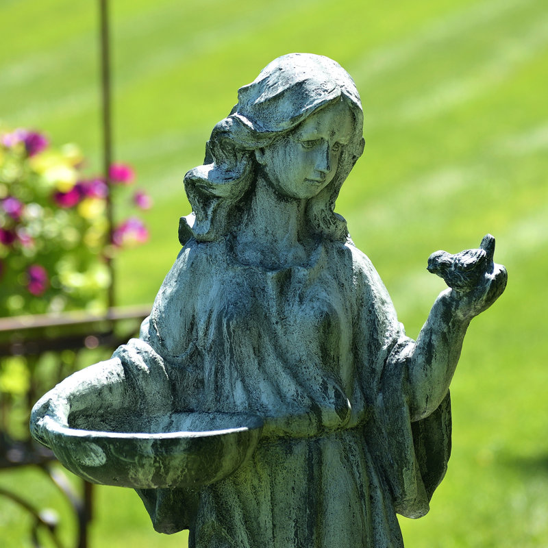 Canora Grey Taijah Angels & Cherubs Weather Resistant Metal Garden ...