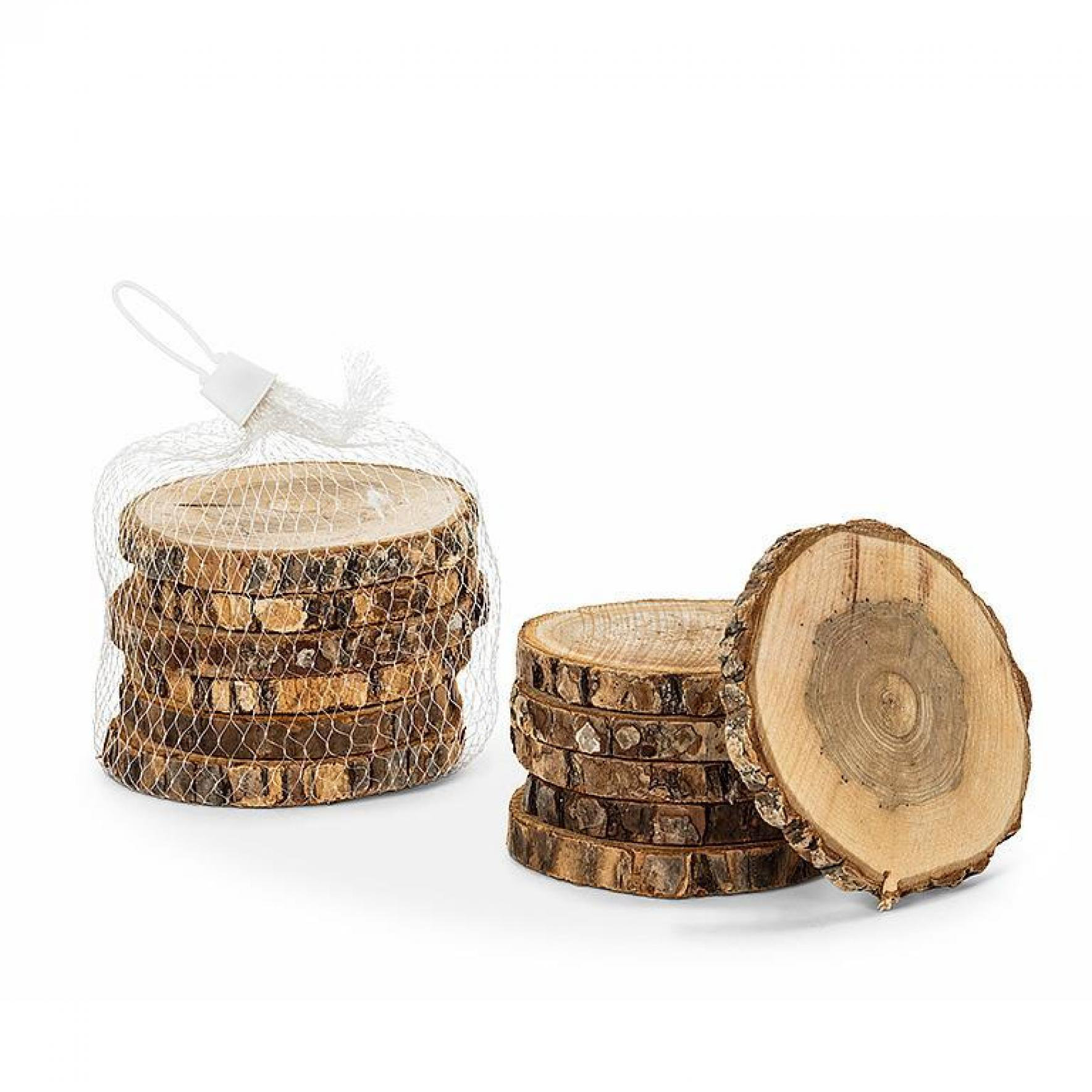 Dakota Fields Set Of 6 Natural Bark Coasters | Wayfair