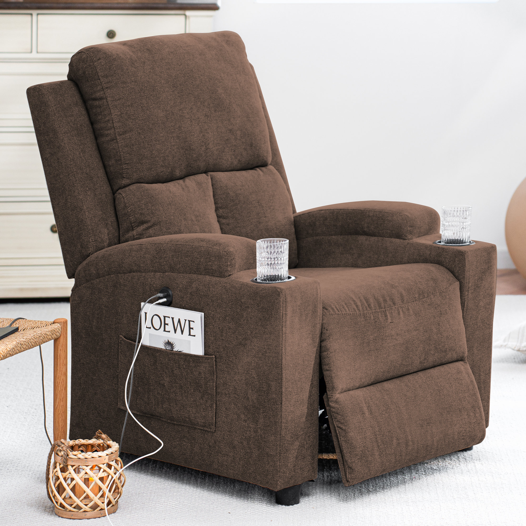 Winston Porter 30.71'' Ultra-Comfortable Modern Recliner with Push-Back ...