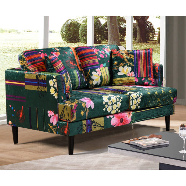 Marlow Home Co. Ceri 82cm Wide Rectangle Patchwork Storage Ottoman with ...