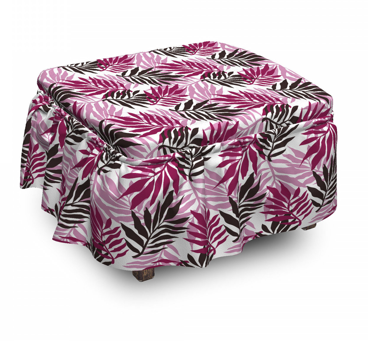 East Urban Home Exotic Tropical Lush Forest 2 Piece Box Cushion Ottoman ...