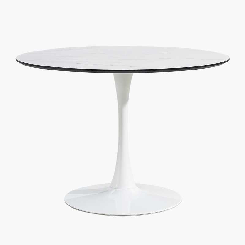 Ivy Bronx White Round Dining Table | Wayfair
