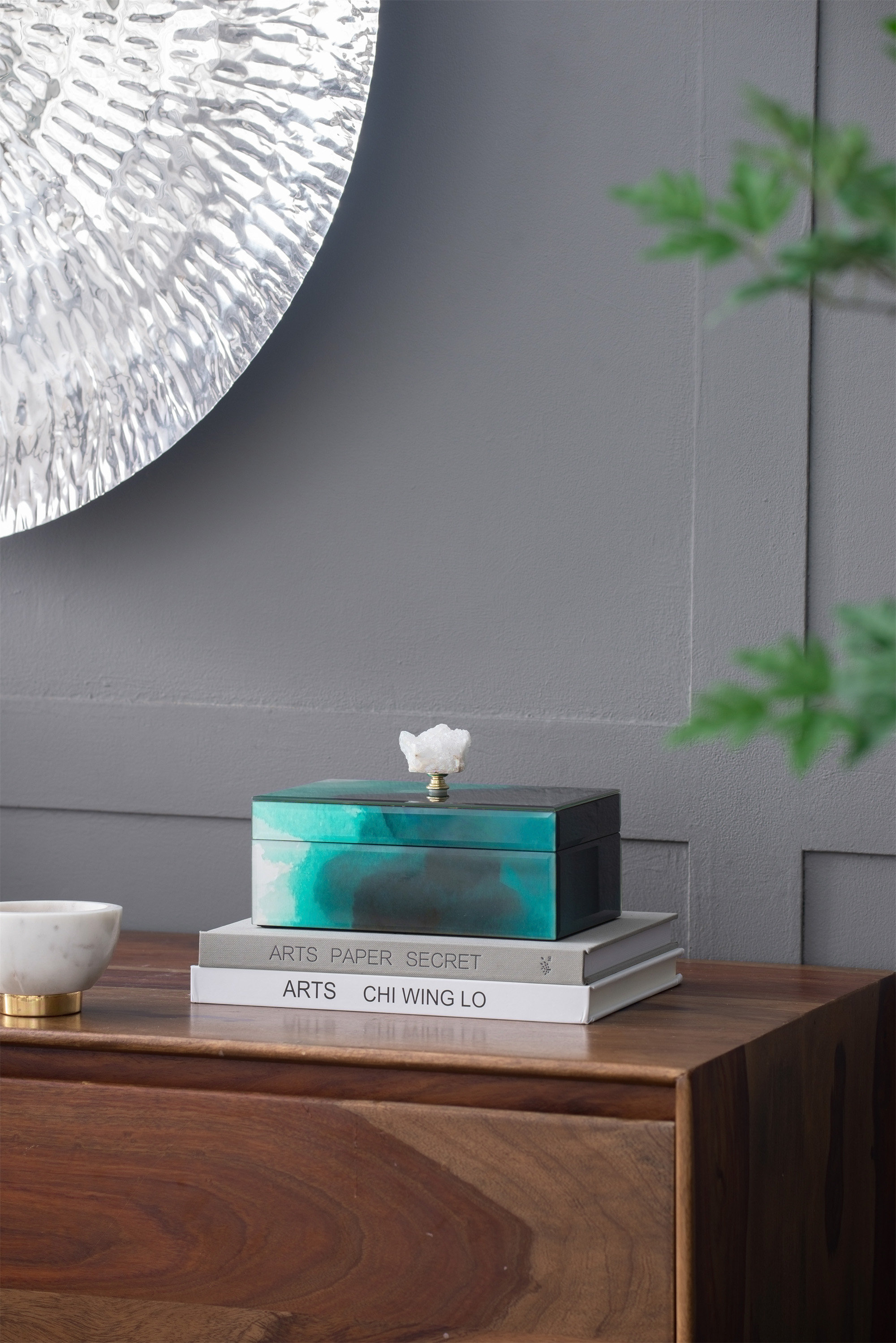 Ivy Bronx 8.5" X 5" X 5" Bethany Aqua Jewelry Box | Wayfair