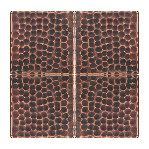 Premier Copper Products Carreau de cuivre martelé 3 po x 3 po ...