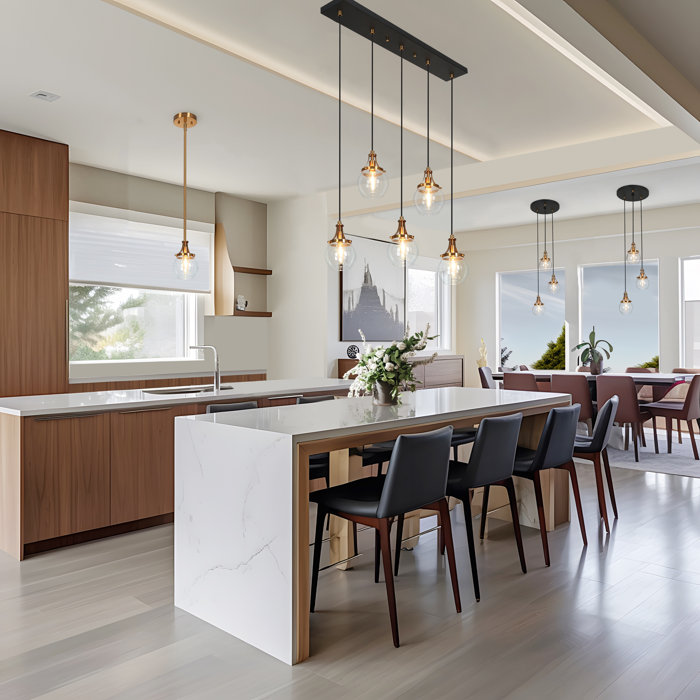 Mercer41 Loram 5 - Light Gold/Black Pendant & Reviews | Wayfair