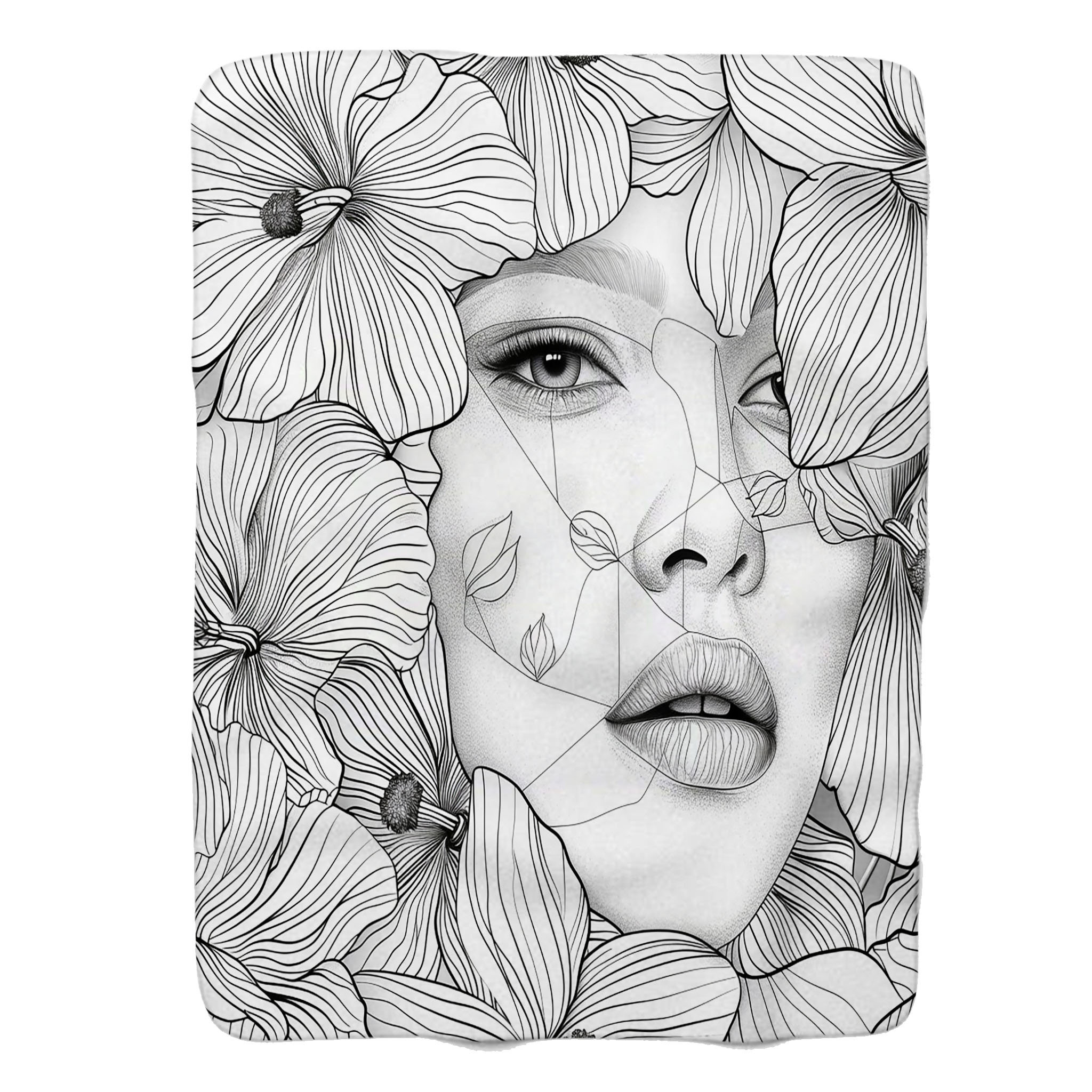 MentionedYou Minimalist Face Motifs - 1 Piece Premium Blanket | Wayfair