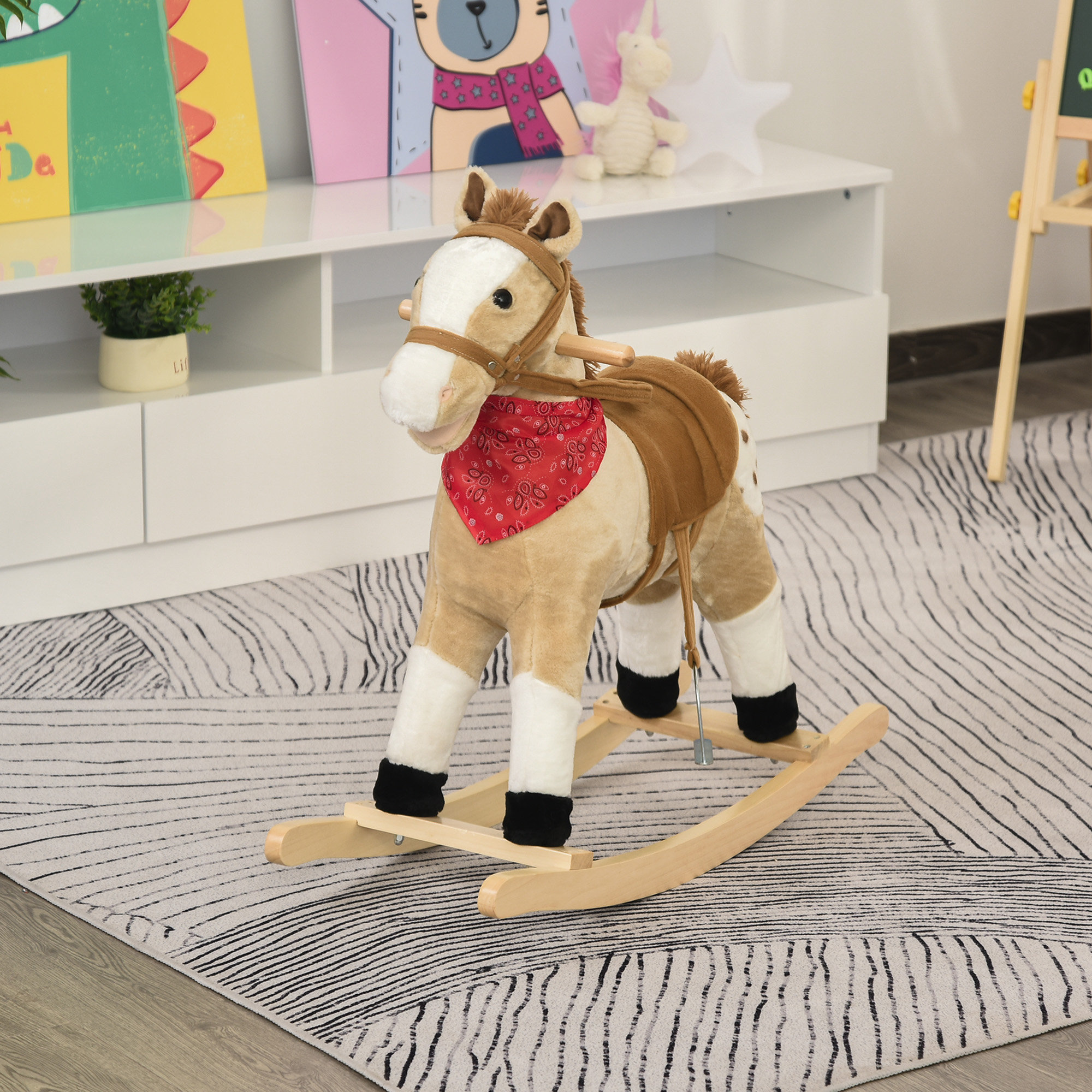 Qaba Kids Plush Ride-on Cowboy Rocker & Reviews | Wayfair