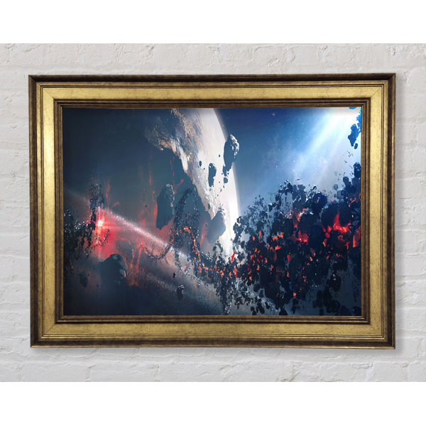 Bright Star Smashed Asteroid In Space - Single Picture Frame Art Prints ...