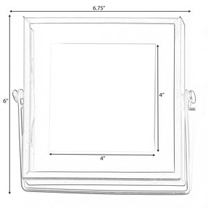 Mercer41 Modern Metal Floating Tabletop Square Photo Picture Frame With ...
