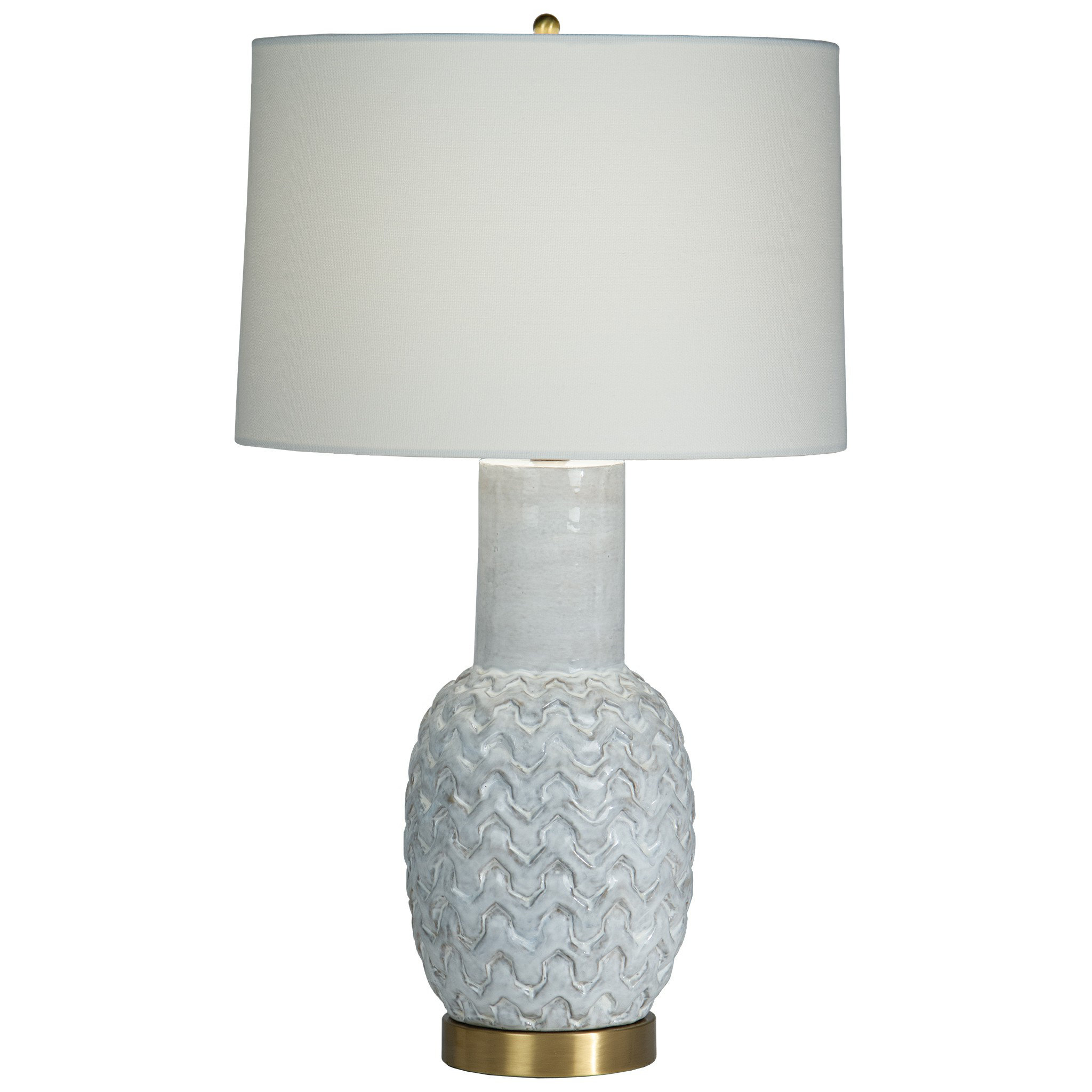 The Natural Light Matelasse White Table Lamp | Perigold