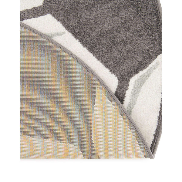 Unique Loom Whimsy Kids Round Geometric Power Loom Polypropylene Rug ...