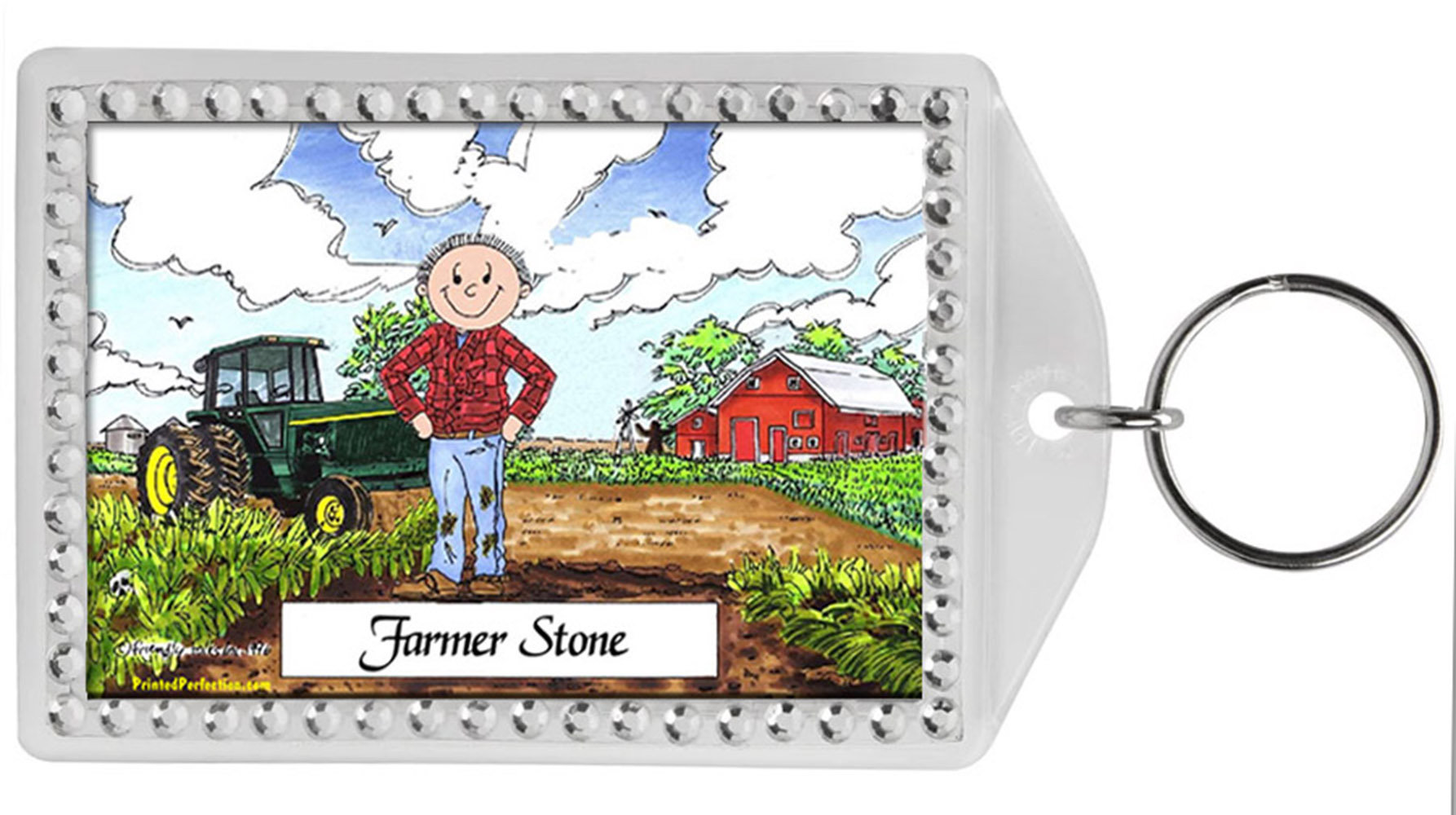 Printed Perfection Personalized Friendly Folks Farmer - Male Rhinestone ...