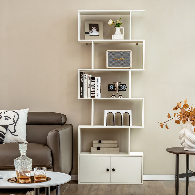 Wade Logan® Bajulal Geometric Bookcase & Reviews | Wayfair