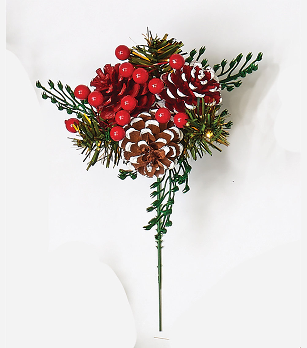 The Holiday Aisle® Triple Cones Berry Pine Pick & Reviews - Wayfair Canada