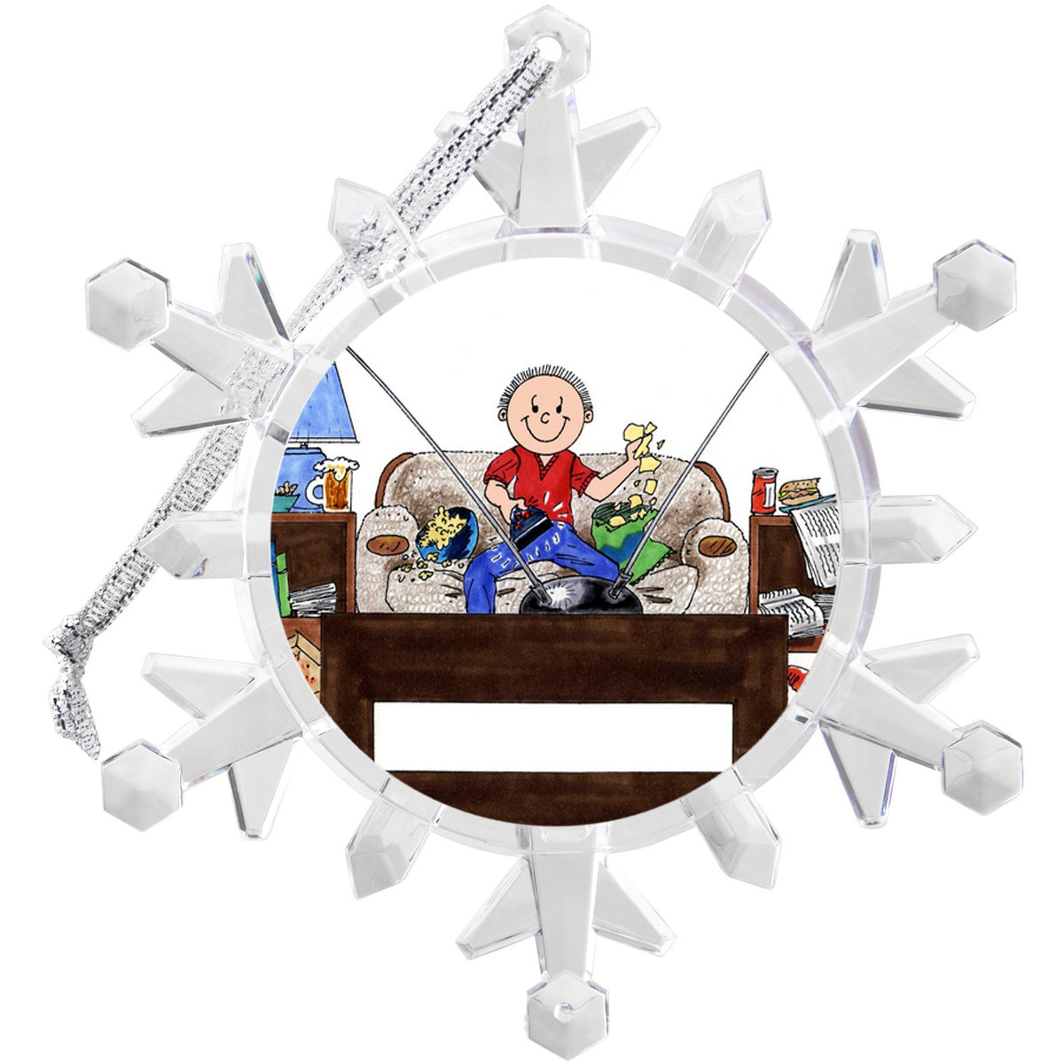 Printed Perfection Personalized Couch Potato - Male Lighted LED Snow ...