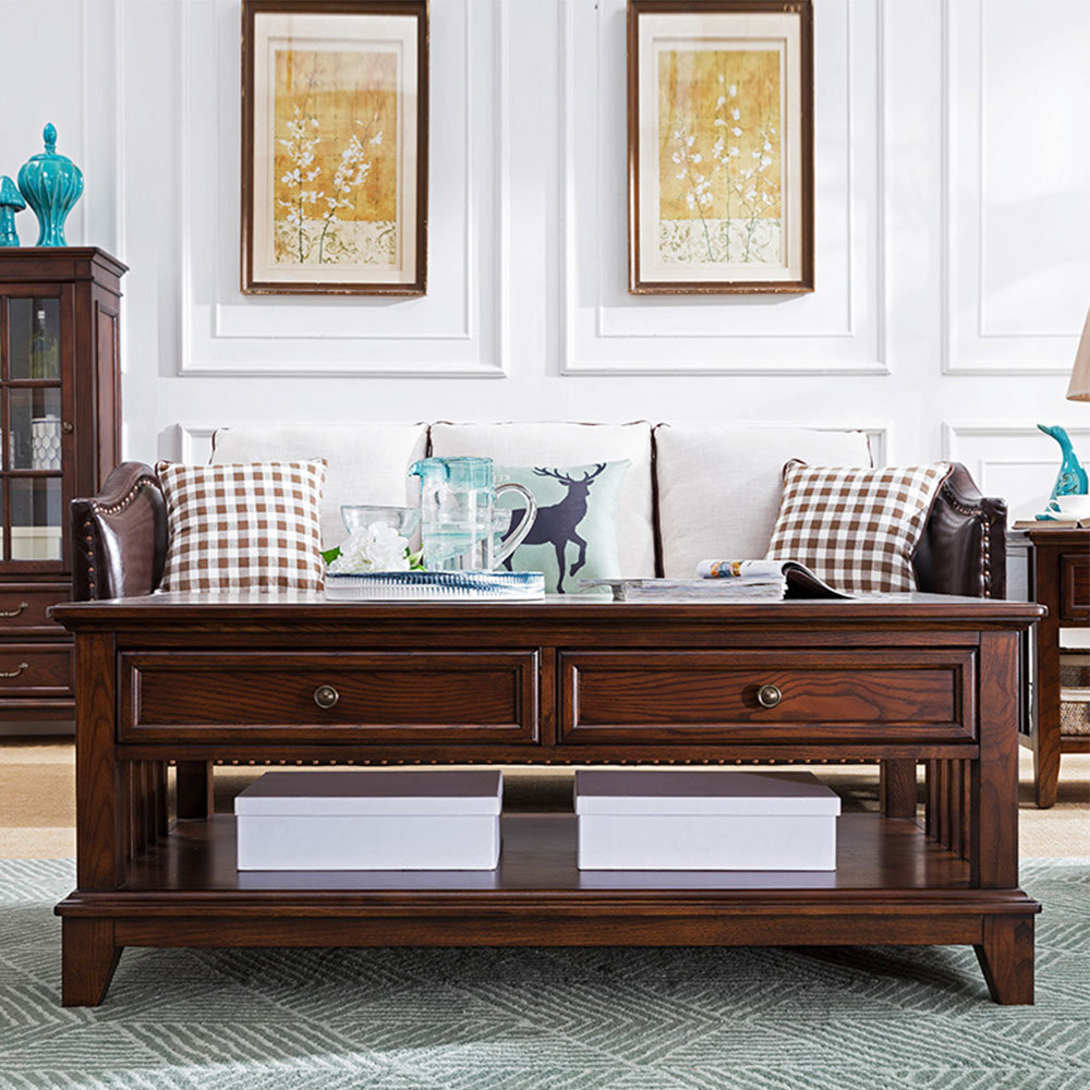 Winston Porter American style carved coffee table - Wayfair Canada
