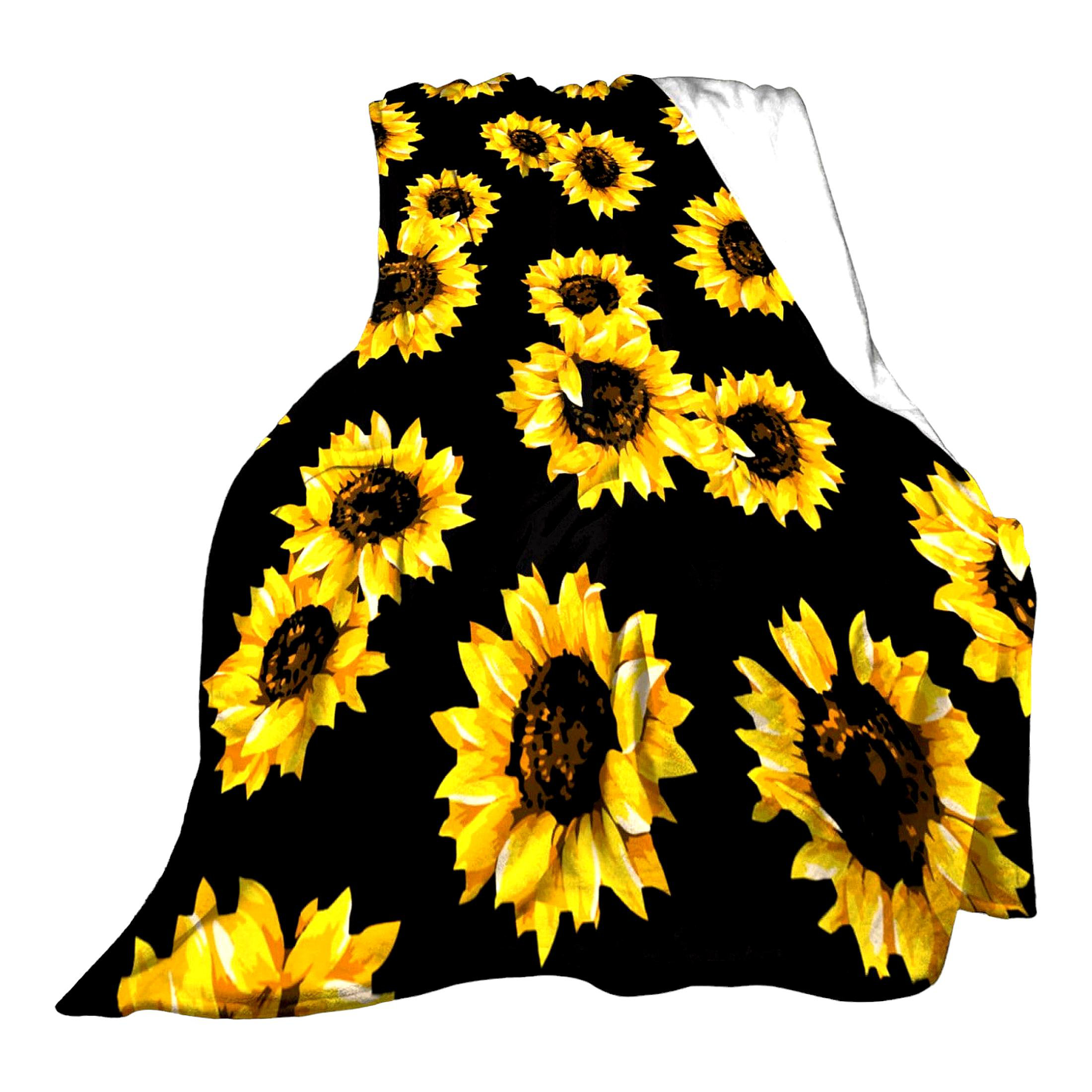 BRBCA Jeté en molleton ultra doux Sunflower Bliss - Couverture en ...