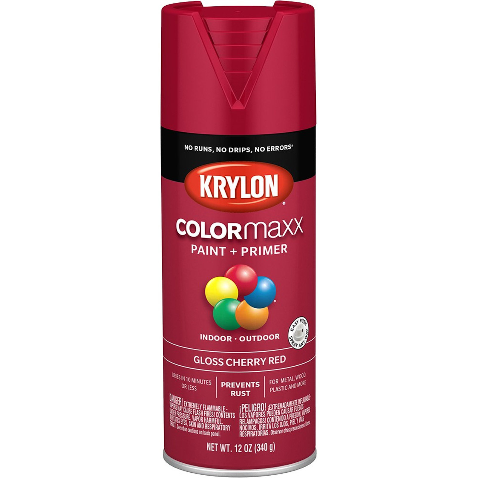 FixtureDisplays Krylon K05511007 12Oz Gloss Cherry Red Colormaxx Spray ...