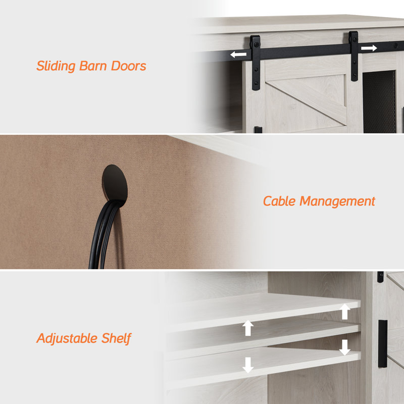 August Grove® 118“ High TV Stand | Wayfair