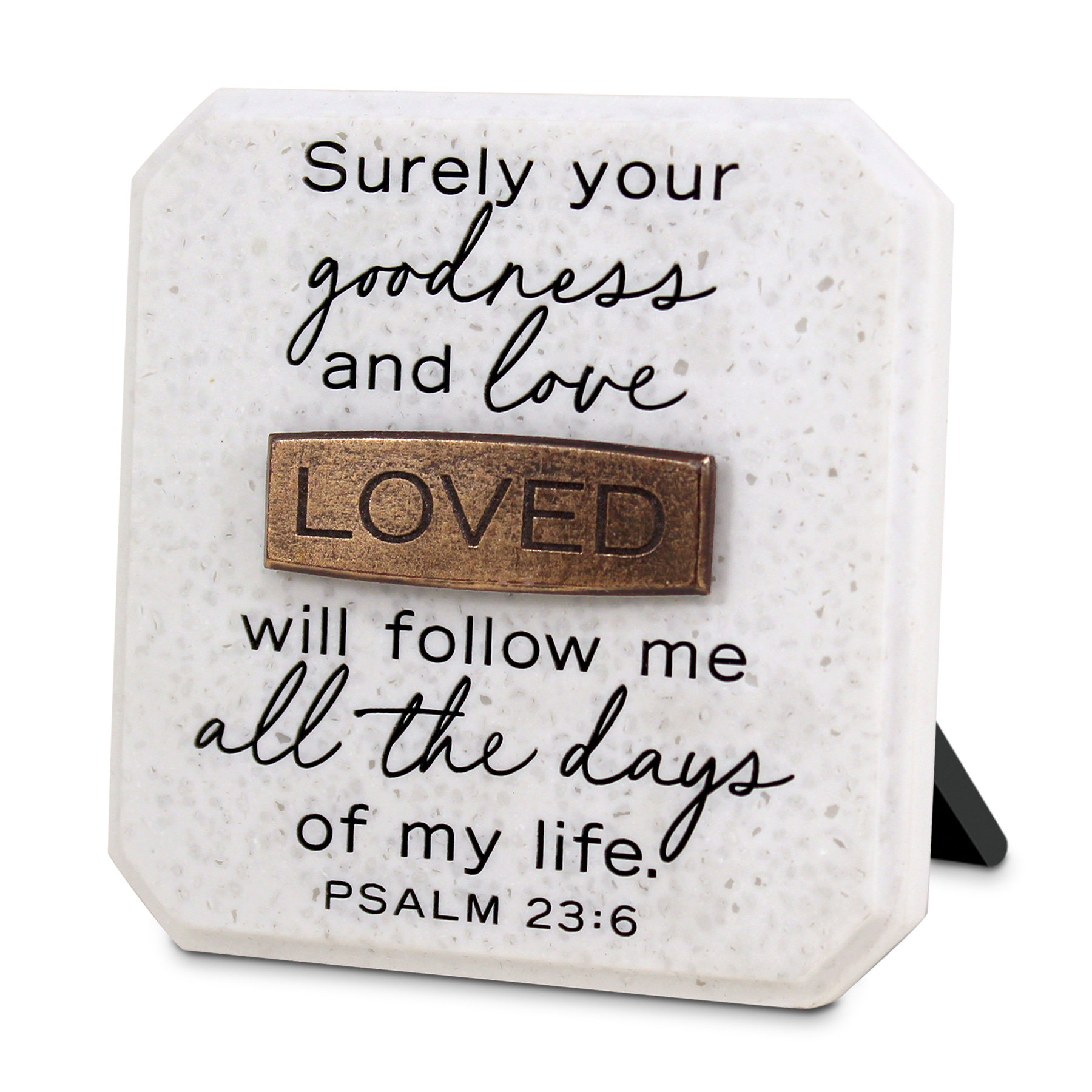 Trinx Tabletop Plaque Loved Copper-Accent Cast Stone & Reviews ...