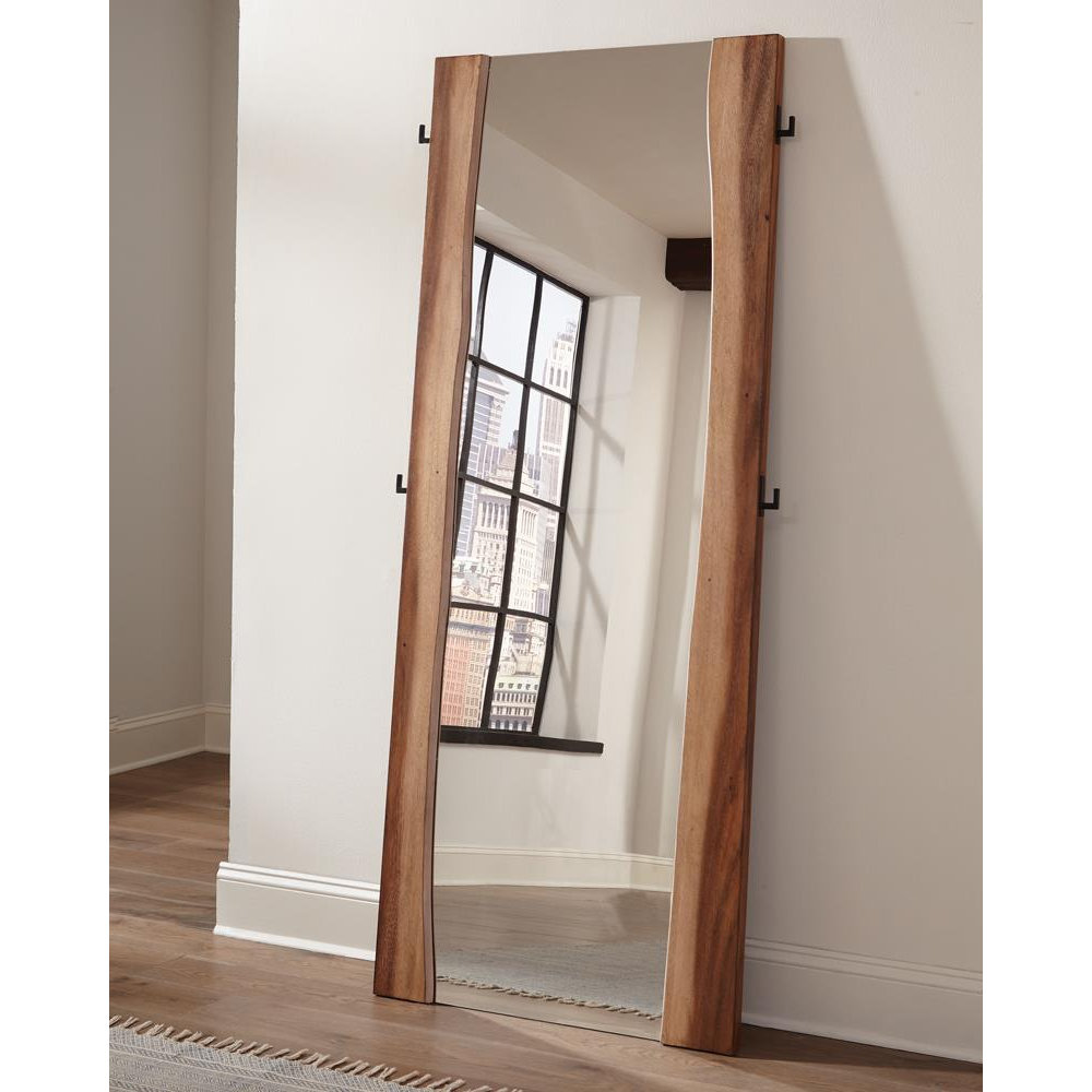 Wildon Home® Winslow Smokey Walnut/Coffee Bean Standing Mirror | Wayfair