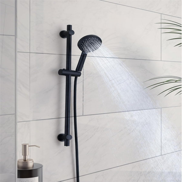 PAVORA Height-adjustable shower head with slide bar, 3-function hand ...