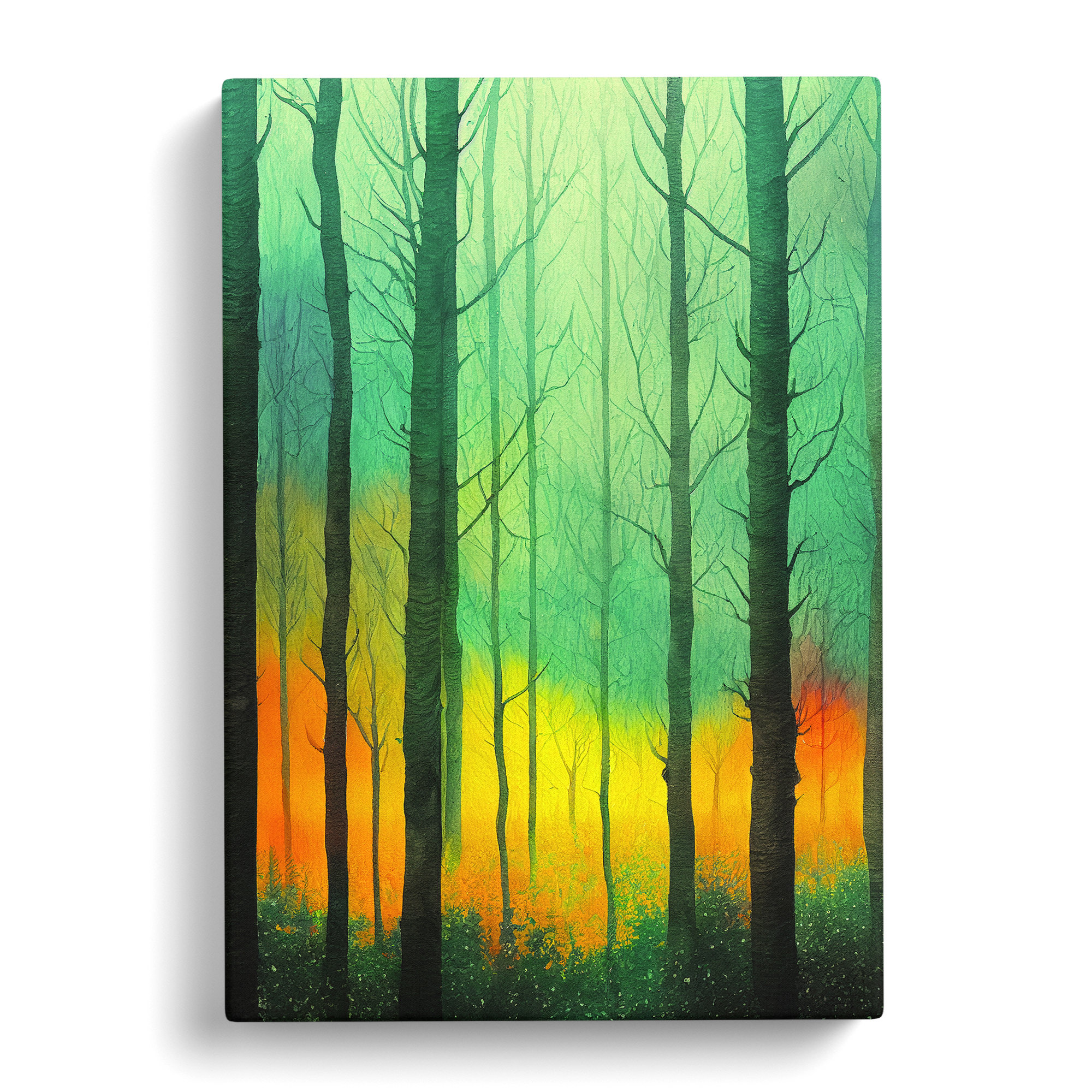 Alpen Home The Forest Glow No.1 - Wrapped Canvas Painting | Wayfair.ie