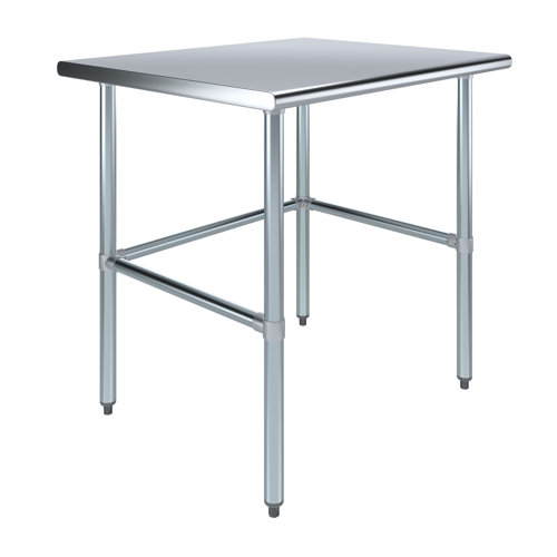 Amgood Stainless Steel 35'' H Open Base Work Table & Reviews | Wayfair