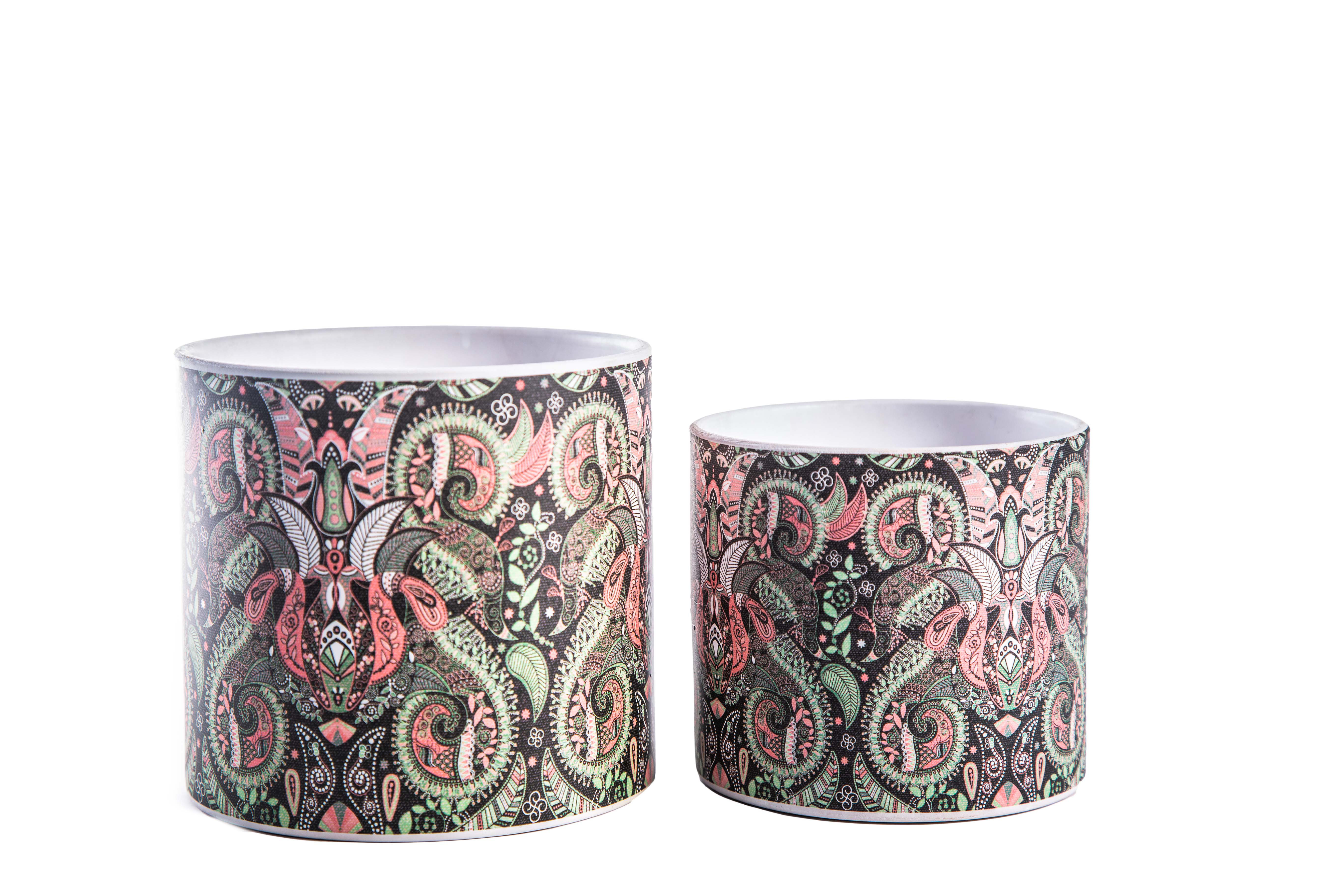 Dakota Fields Ceramic Round Pot With Psychedelic Art Pattern Design ...