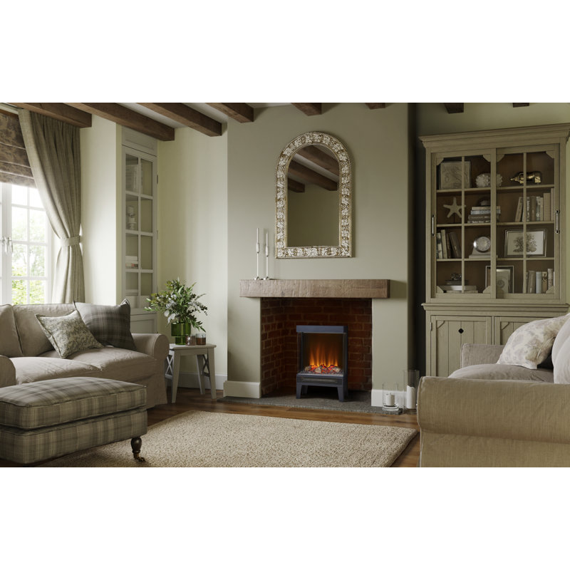 Warmlite Moray Log Fire Stove with a Panoramic Window, 2 Heat Settings ...