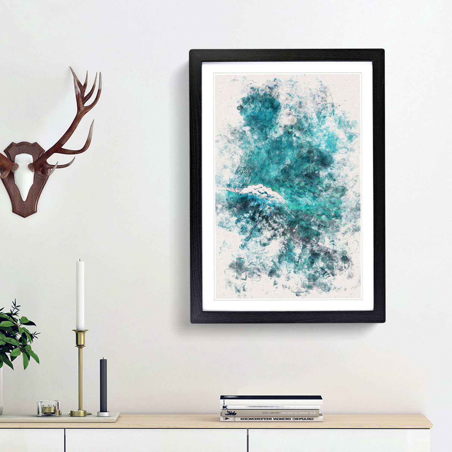 East Urban Home Surfing Waves - Picture Frame Graphic Art | Wayfair.co.uk