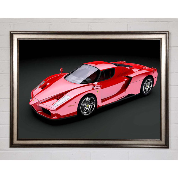 Brayden Studio Ferrari Ariel View Red - Single Picture Frame Art Prints ...