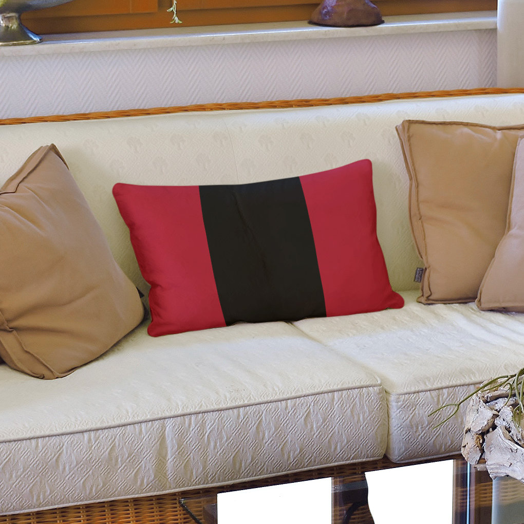 ArtVerse Atlanta Throwback Football Stripes Lumbar Pillow Cover | Wayfair