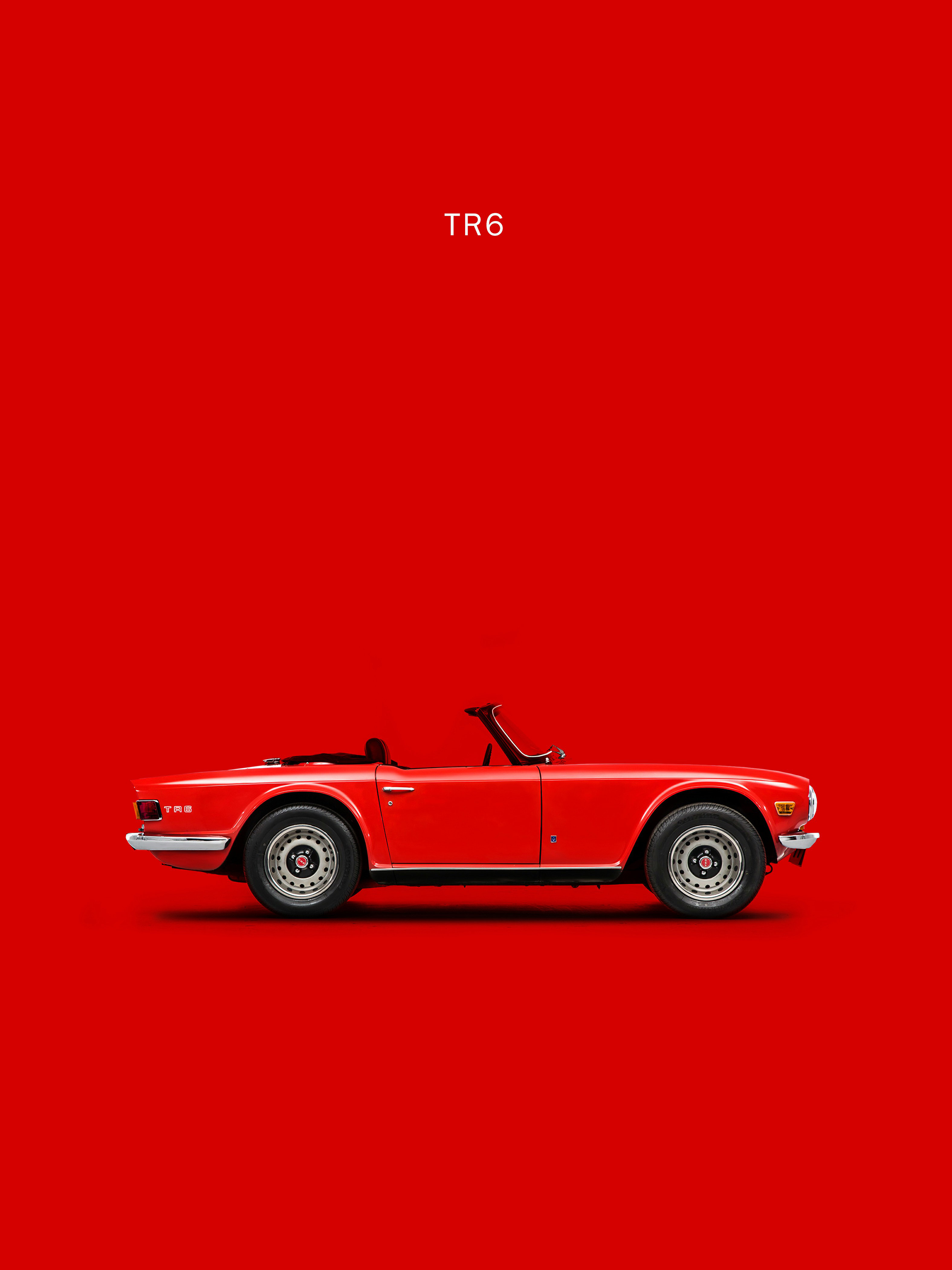 Ebern Designs Triumph Tr6 Red by Mark Rogan - Wrapped Canvas Print ...